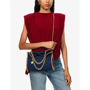 Stella McCartney Falabella Mini Faux-suede Tote Bag - Navy