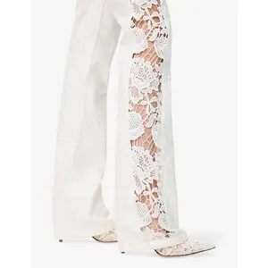 JADED LONDON Cooper Lace-trim Denim Jeans
