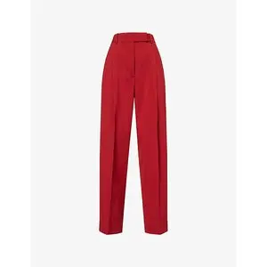 ROHE FRAMES Daria Tapered Wool Trousers - Carmine