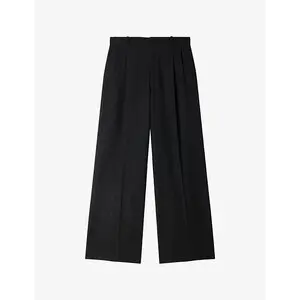 Sandro Pinstriped Wide-leg Woven Trousers