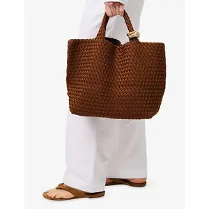 NAGHEDI St. Barths Medium Woven Tote Bag - Teak