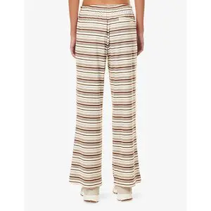 THE COUTURE CLUB Striped Wide-leg Jersey Jogging Bottoms