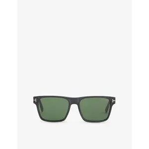 TOM FORD Tr001981 Calder Square-frame Acetate Sunglasses - Matte Black