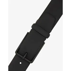 Boggi Milano Rubberised-logo Leather Belt