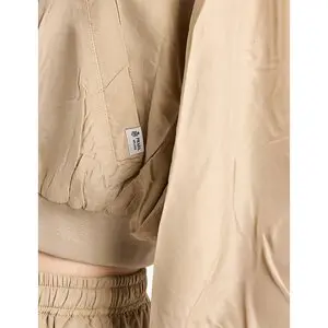 Prada Cropped Woven Bomber Jacket