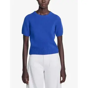 Sandro Short-sleeved Round Neck Wool Jumper
