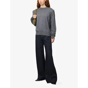 THE FRANKIE SHOP Rue Padded-shoulder Wool-blend Jumper - Dark Grey