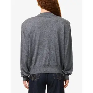 THE FRANKIE SHOP Rue Padded-shoulder Wool-blend Jumper - Dark Grey