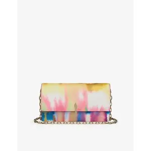 CHRISTIAN LOUBOUTIN Bettina Leather Wallet-on-chain - Tie Dye Multi/gold