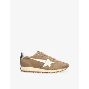 GOLDEN GOOSE Running Marathon Suede Trainers - Beige