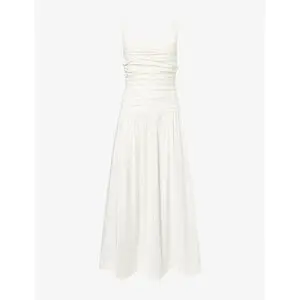REFORMATION Nesta Cotton Midi Dress - White