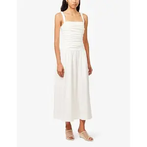 REFORMATION Nesta Cotton Midi Dress - White