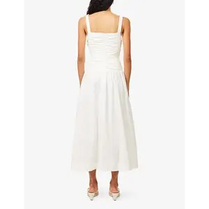 REFORMATION Nesta Cotton Midi Dress - White