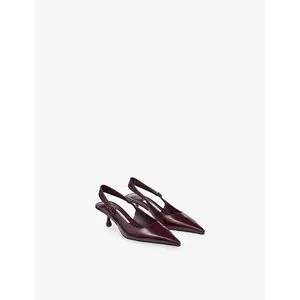 JIMMY CHOO Amel 50 Leather Slingback Heels