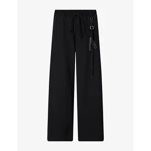 SONG FOR THE MUTE Wide-leg Relaxed-fit Woven Trousers - Black