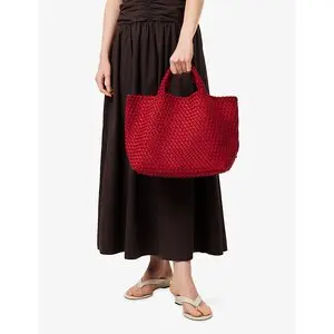 NAGHEDI St Barths Medium Woven Tote Bag - Rosso
