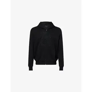 FIFA 1904 Embroidered-logo Kangaroo-pocket Cotton Hoodie - Black