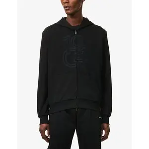 FIFA 1904 Embroidered-logo Kangaroo-pocket Cotton Hoodie