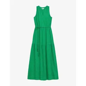 RO&ZO Rope-belt Sleeveless Maxi Dress - Green