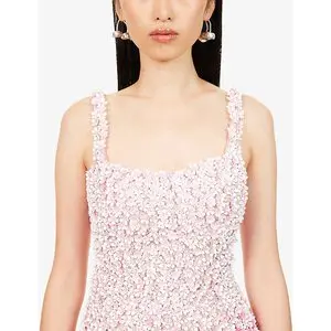 LA FUORI Petal Ombré Sequinned Mini Dress