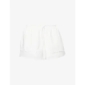 Dissh Annabel Lace-trim Cotton-blend Shorts - White