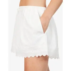 Dissh Annabel Lace-trim Cotton-blend Shorts