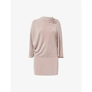 Rick Owens Draped Velvet Silk-blend Top - Rose