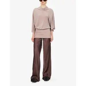 Rick Owens Draped Velvet Silk-blend Top