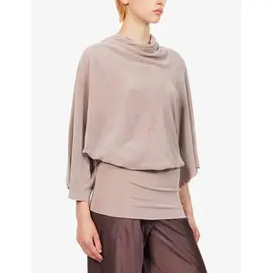 Rick Owens Draped Velvet Silk-blend Top