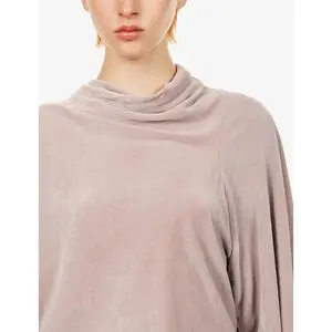 Rick Owens Draped Velvet Silk-blend Top