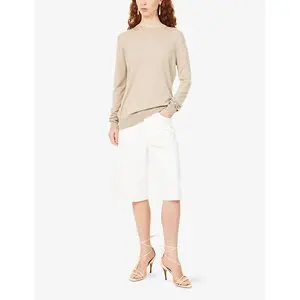 TOTEME Crew Fine-knit Wool-silk Top