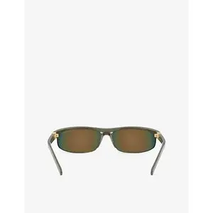 Miu Miu Oval Frame Injected Sunglasses