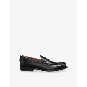 Hugo Pull-tab Leather Loafers - Black