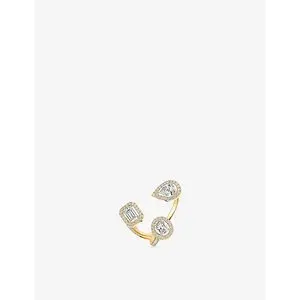 Messika My Twin Trilogy Medium 18ct Gold And 1ct Diamond Ring - Yellow