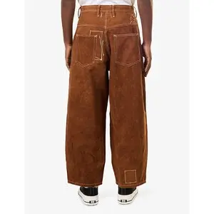 STORY MFG. Cotton Trousers - Brown Zig Zag