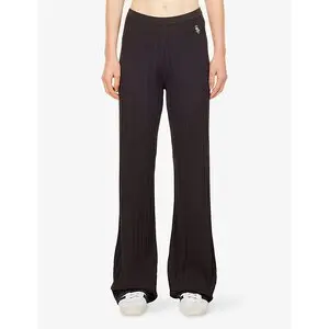 SPORTY & RICH Embroidered Ribbed Knitted Trousers