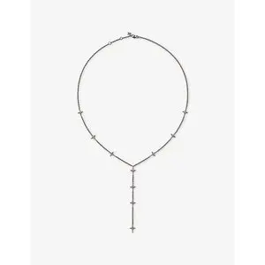 OFA Aurora Apogee 18ct Gold And Diamond Lariat Necklace - White