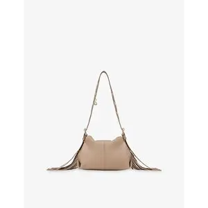 Maje Mini M Mini Grained-leather Bag - Mole