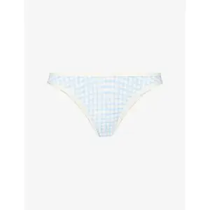 Monday Swimwear Somerset Checked Bikini Bottoms - Sky Gingham