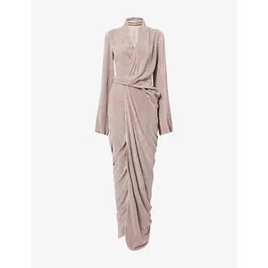 Rick Owens Wrap-over Draped Velvet Gown
