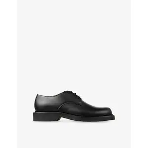 JIMMY CHOO Rowan Derby Leather Loafers - Black