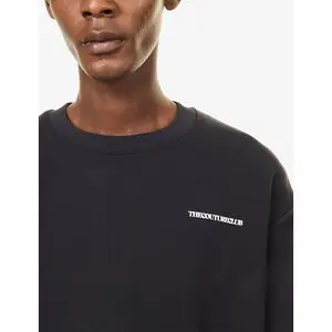 THE COUTURE CLUB Micro Copyright Logo-print Cotton Sweatshirt