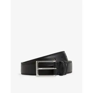 Boggi Milano Leather Buckle Belt - Black
