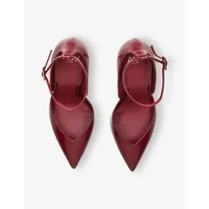 ALEVI MILANO Camilla 110 Patent Leather Heeled Courts With Ankle Strap