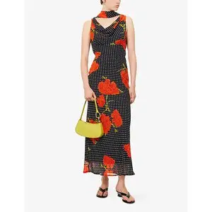 NEVER FULLY DRESSED Sophie Floral-print Woven Maxi Dress
