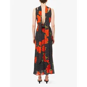 NEVER FULLY DRESSED Sophie Floral-print Woven Maxi Dress