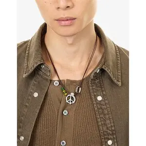 TWOJEYS Knotted Peace Out Sterling Silver-plated Brass Necklace