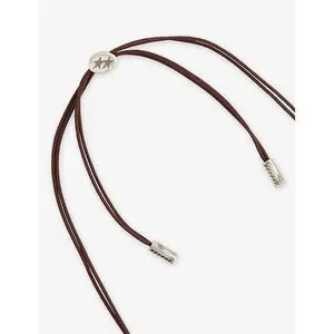TWOJEYS Knotted Peace Out Sterling Silver-plated Brass Necklace