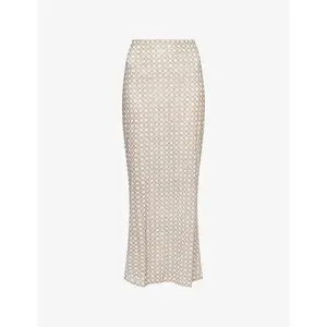 Monday Swimwear Fontelina Patterned Stretch-woven Maxi Skirt