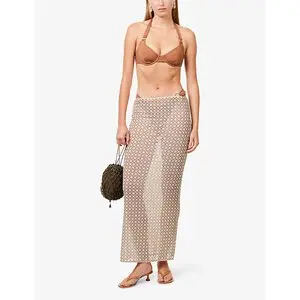 Monday Swimwear Fontelina Patterned Stretch-woven Maxi Skirt